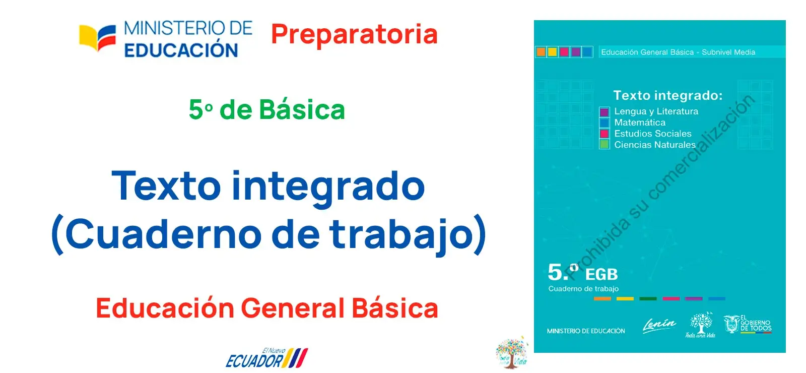 Libro: Texto integrado (Cuaderno de trabajo). 5º de Preparatoria. (EGB 2025)